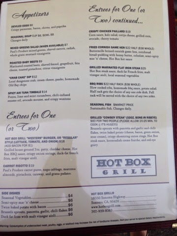 Little Knight Conquers the Big Food World: Hot Box Grill: American Cuisine