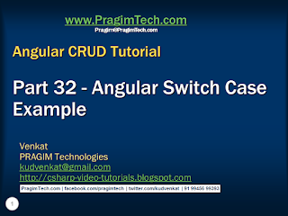 Sql server, .net and c# video tutorial: Angular switch case example - Slides