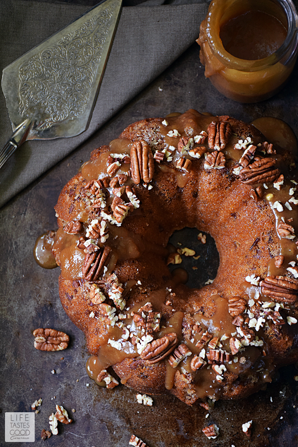 Easy Caramel Pecan Cake | Life Tastes Good