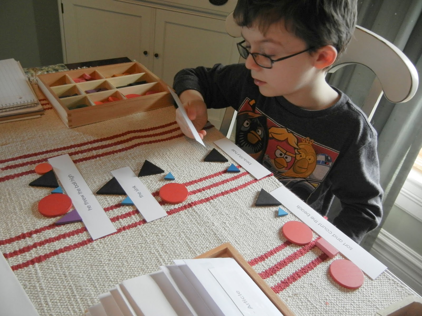 "Making Montessori Ours": Montessori Grammar Sentence & Symbol Strips