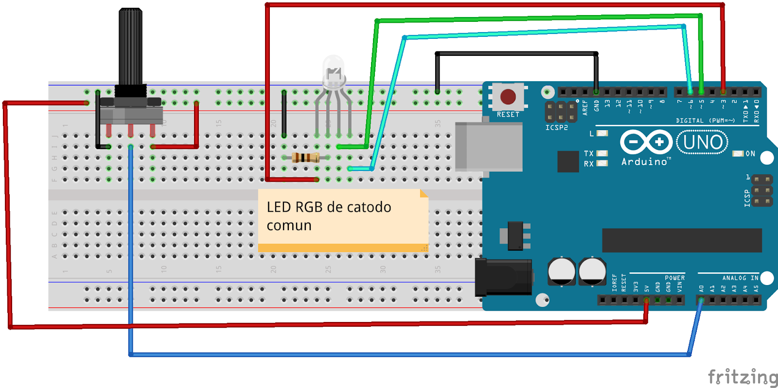 Portfolio Educativo: Cacharreando con el led RGD y Arduino
