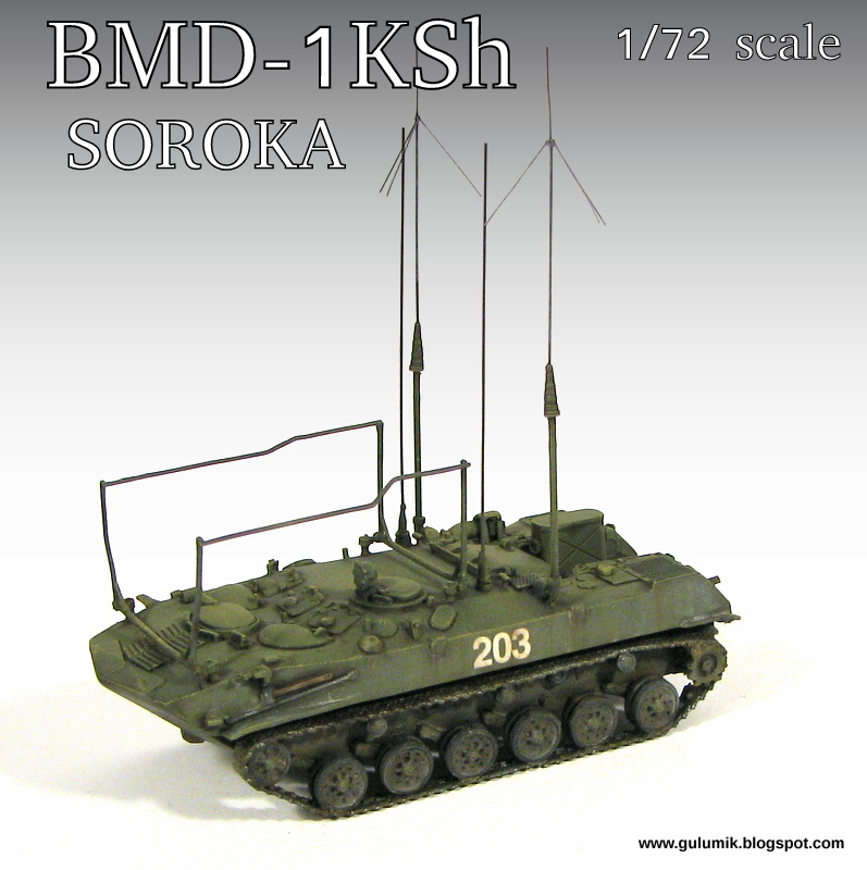 Gulumik Military Models: BMD-1KSh 1/72 RED TANK MINIATURE