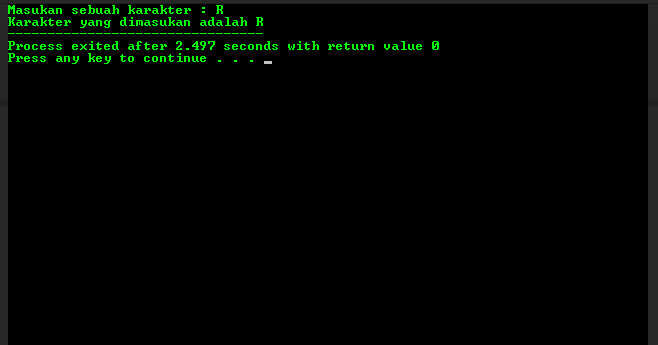 Program Penggunaan Getchar Operasi Input Output C C Cahyasmara