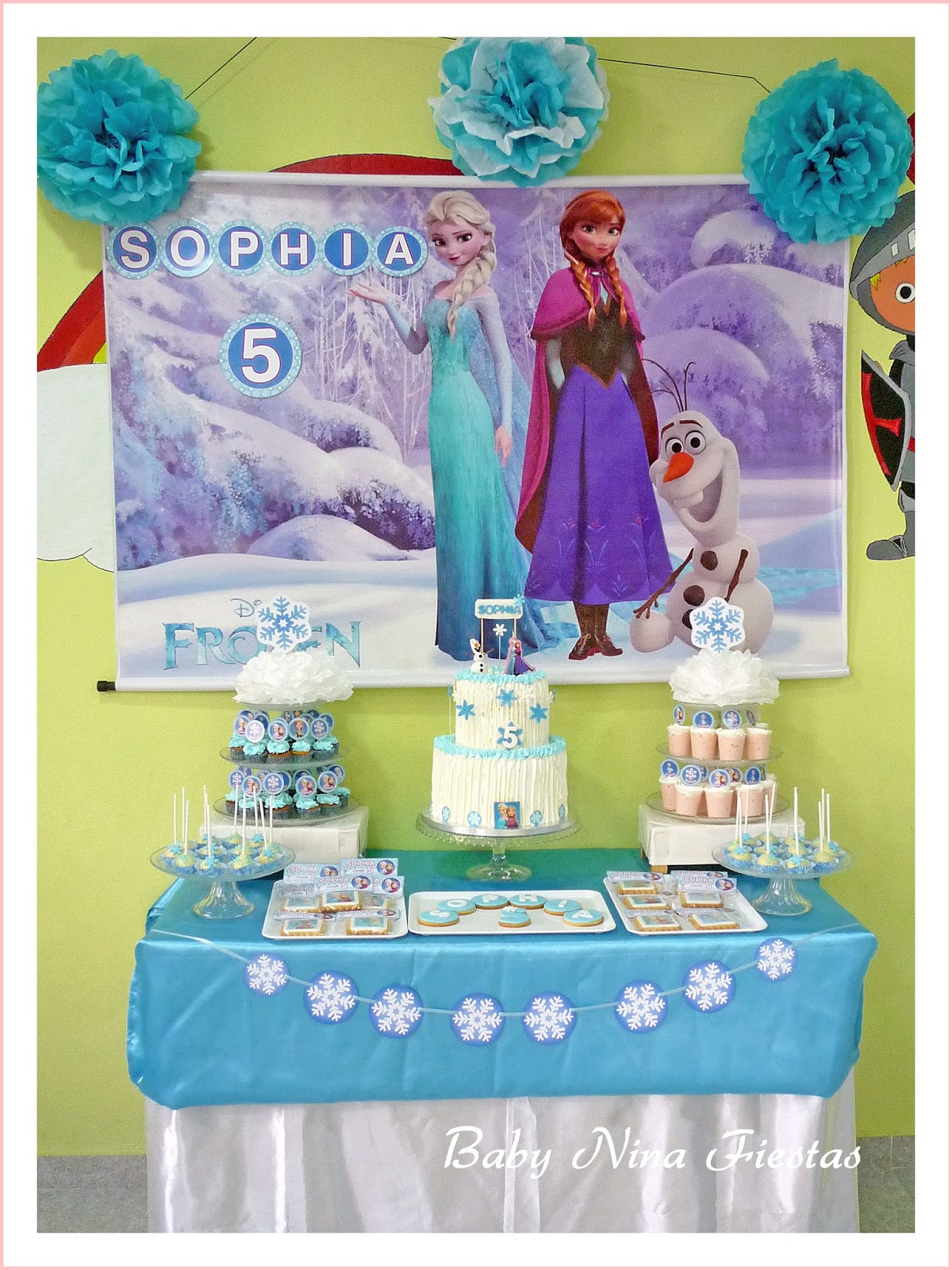Baby Nina Fiestas: Mesa dulce Frozen para el 5to cumple de Sophia