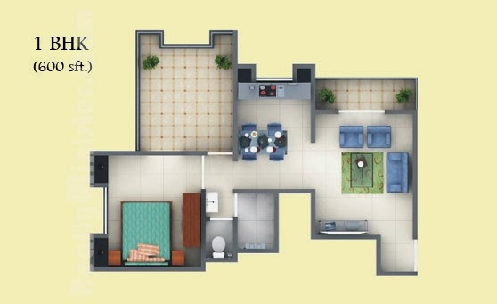 1 BHK plan layouts. | HOME DECOR and DESIGN