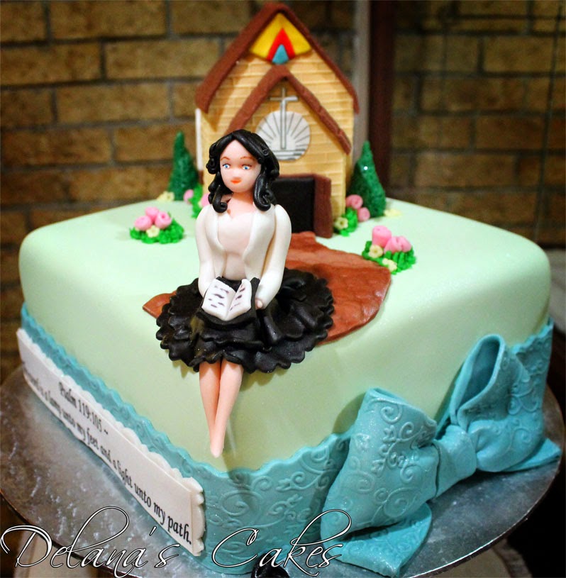 Delana's Cakes: Girl and Church Confirmation Cakes