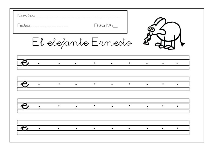 El blog de Mª Carmen López: FICHAS LETRA E