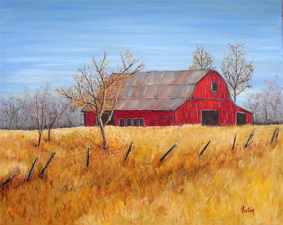 Word Weaver Art: Red Barns