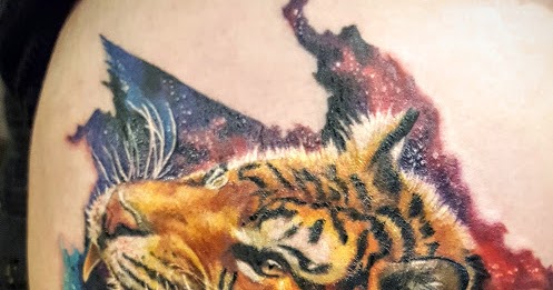 Tattoosday (A Tattoo Blog): Allie's Tiger is Rip-Roaringly Lifelike!