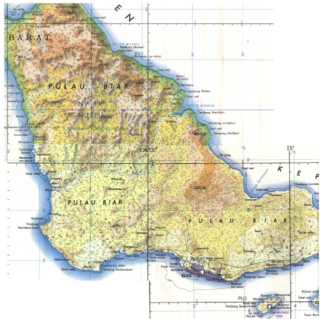 TAKJUB INDONESIA: Peta Topografi Biak skala 250k