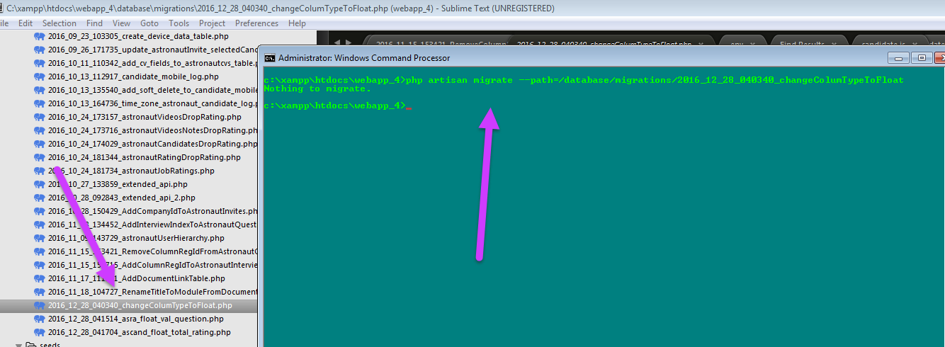 Dimensi Tutupbotol Migrate Specific Migration File In Laravel