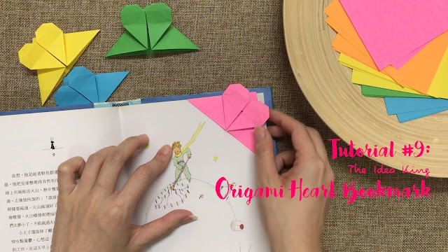 Tutorial #9: Origami Heart Bookmark | The Idea King