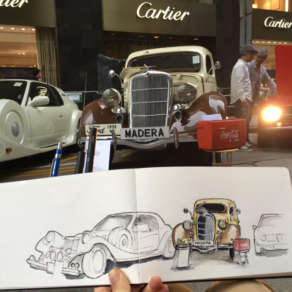 Sketching My Life : The 1935 Ford V8