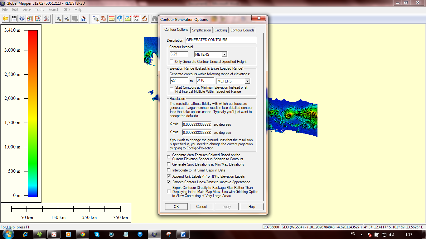 Tutorial Cara Membuat Kontur Dengan Global Mapper | Tutorial Software ...