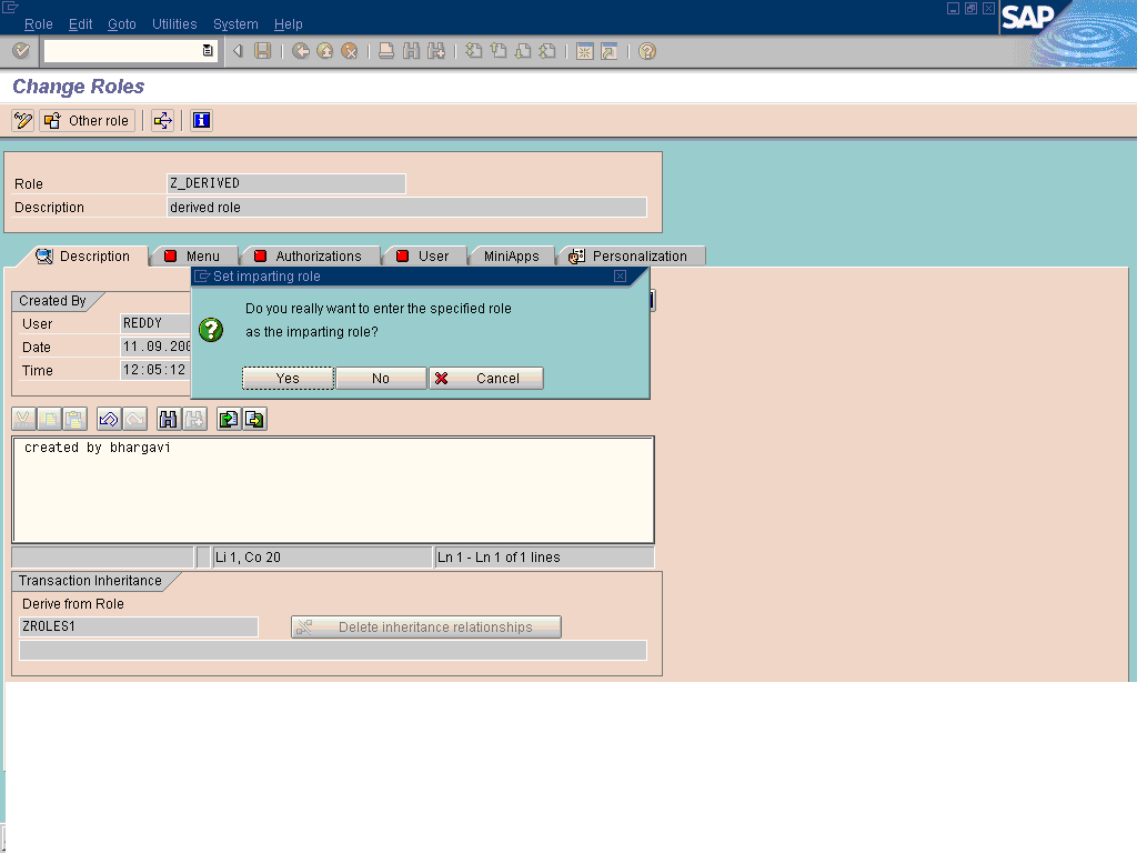 Sap Security Tutorial Creating Derived Roles In Sap Security