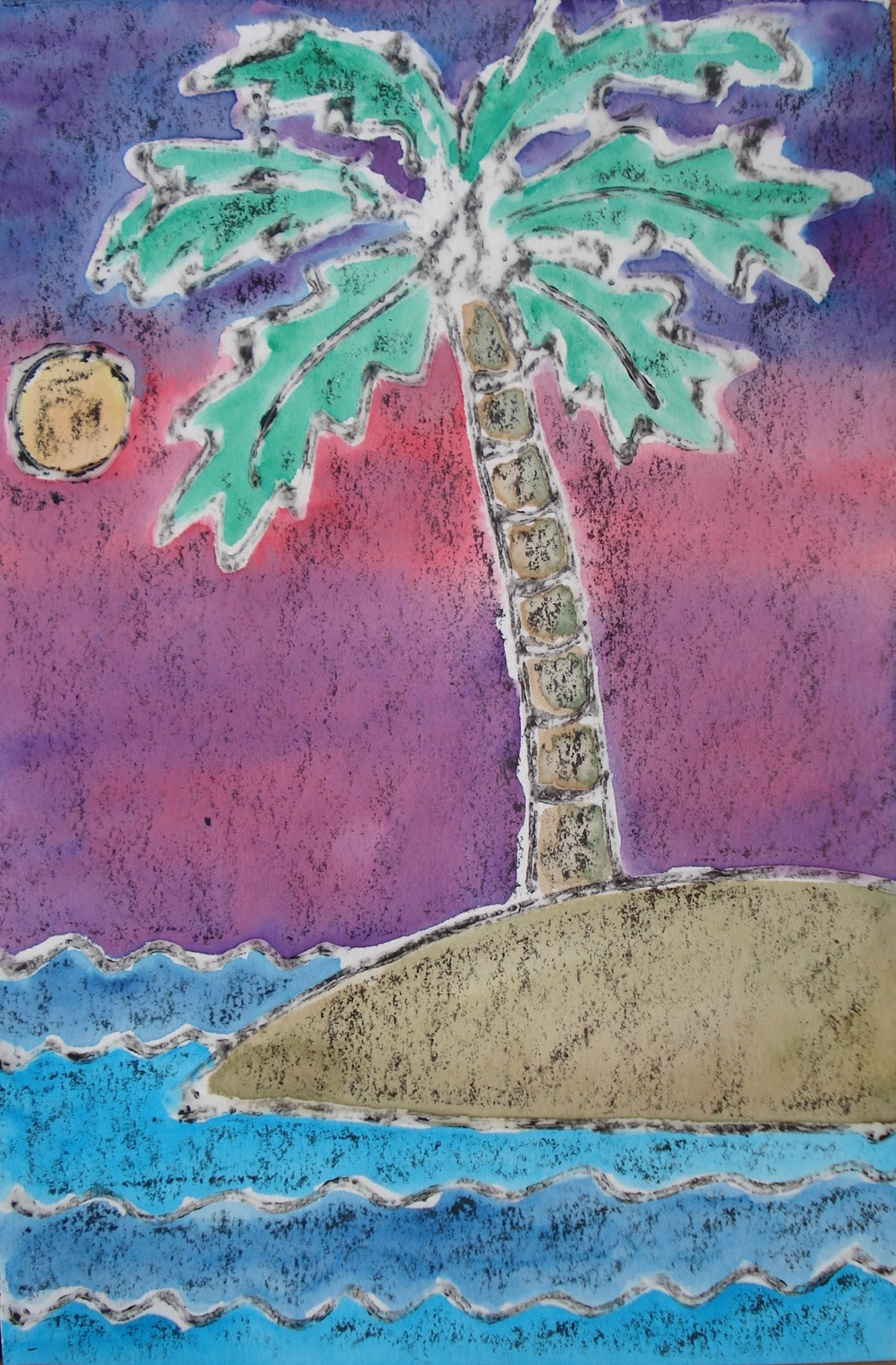 Palm Tree Drawing For Kids