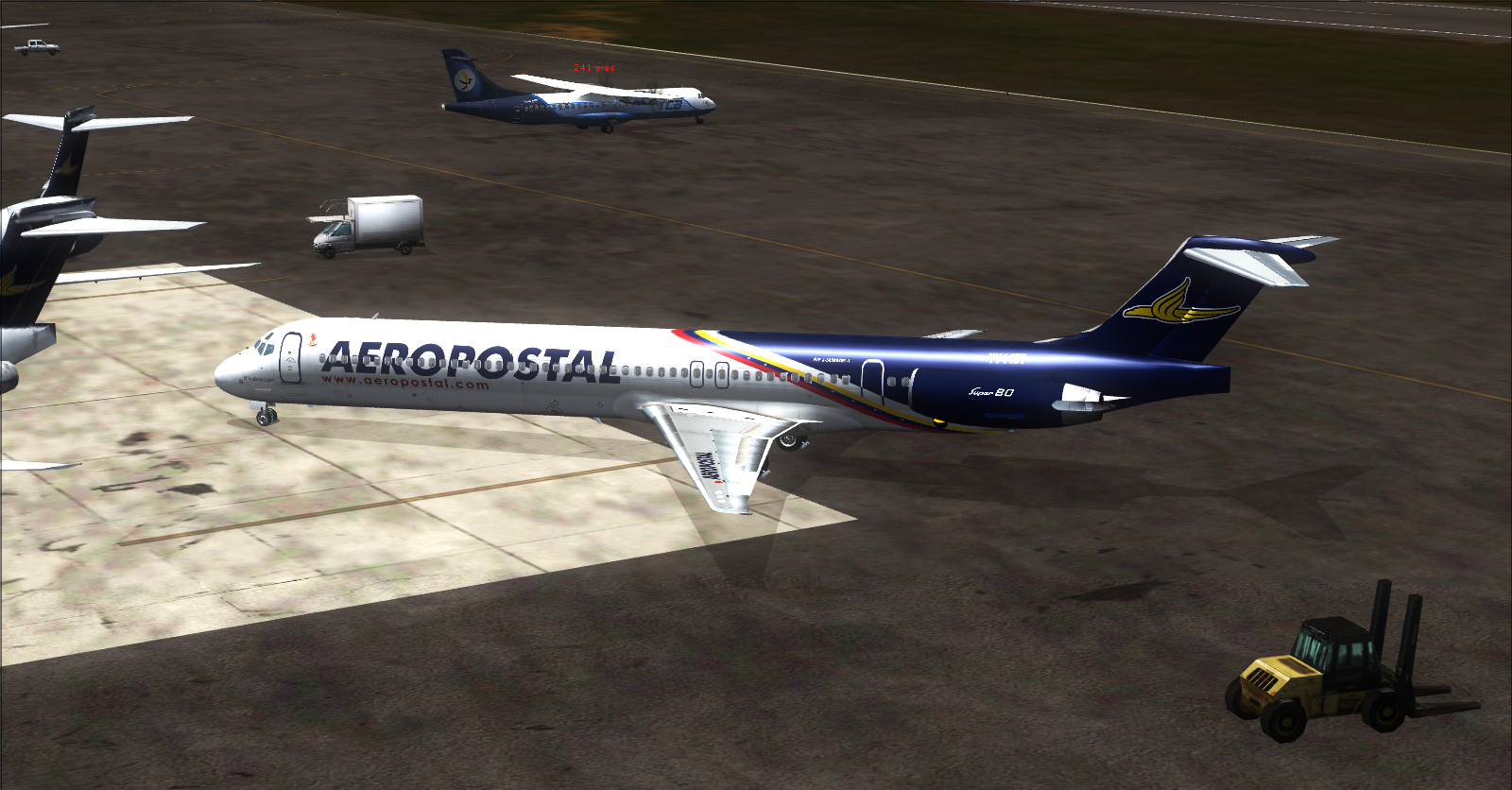 [FS2004/FSX] SGA McDonnell Douglas MD 80 Aeropostal YV445T El Valenciano