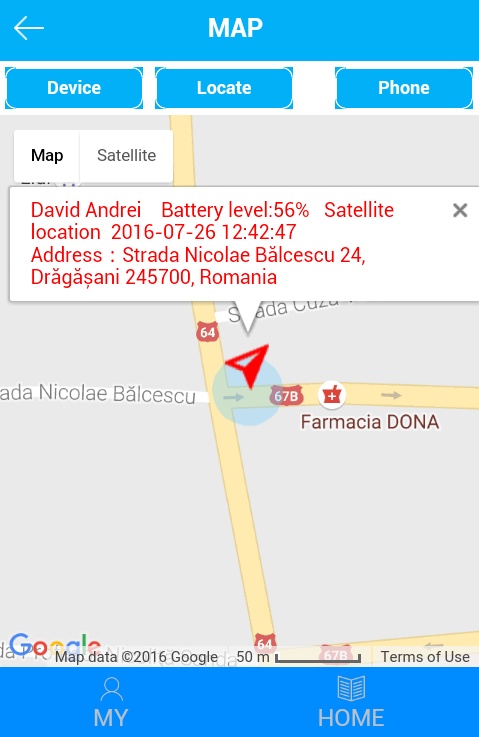 Ceas cu GPS pentru copii - KidGPS: Aplicatia SeTracker