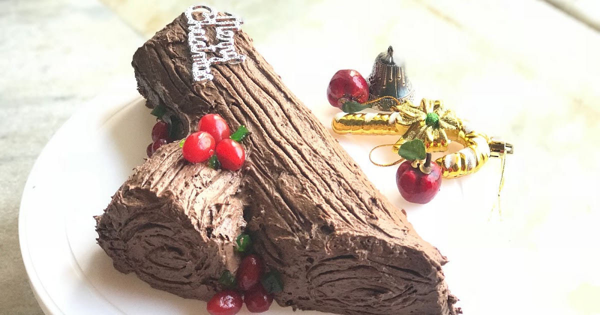 shaziya'srecipes: YULE LOG CAKE RECIPE/chocolate Swiss roll cake recipe