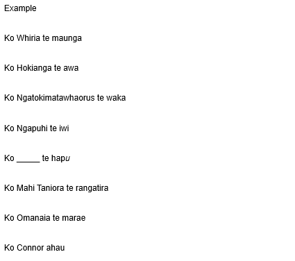 Te Reo Maori: May 2016