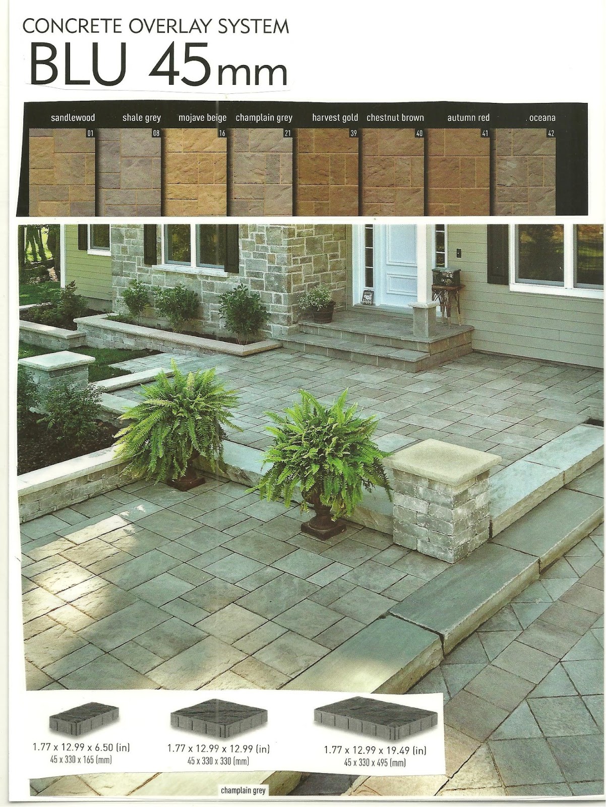 Custom Stoneworks & Design Inc.: Concrete Over Lay systems. BLU 45mm and Venetian Pavers.