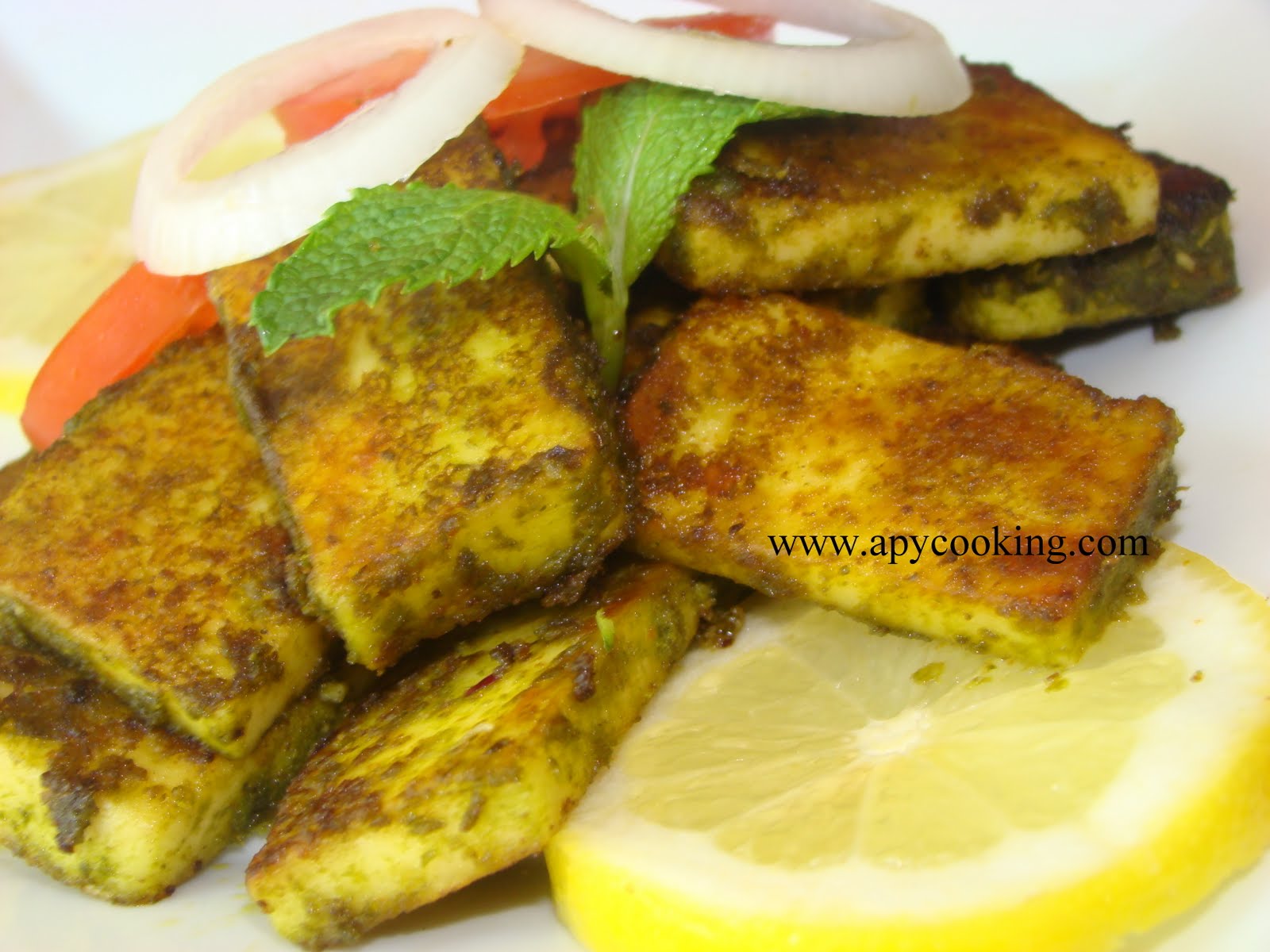 Apy Cooking: Tawa - Roasted Paneer Pudina Tikka