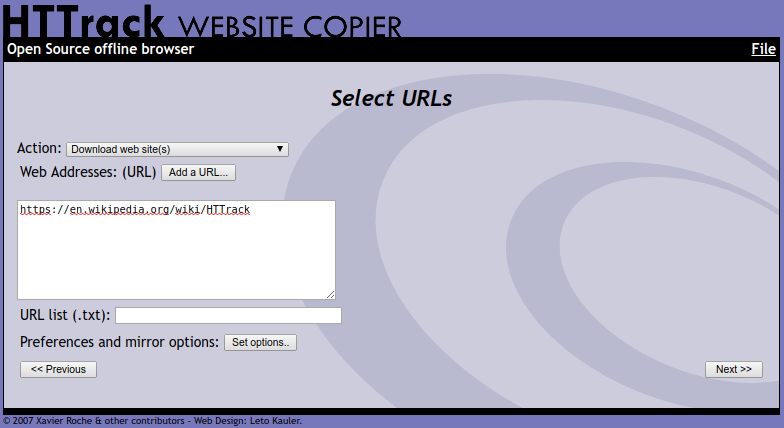 Menggunakan webHTTrack ~ Rahmat Tomy