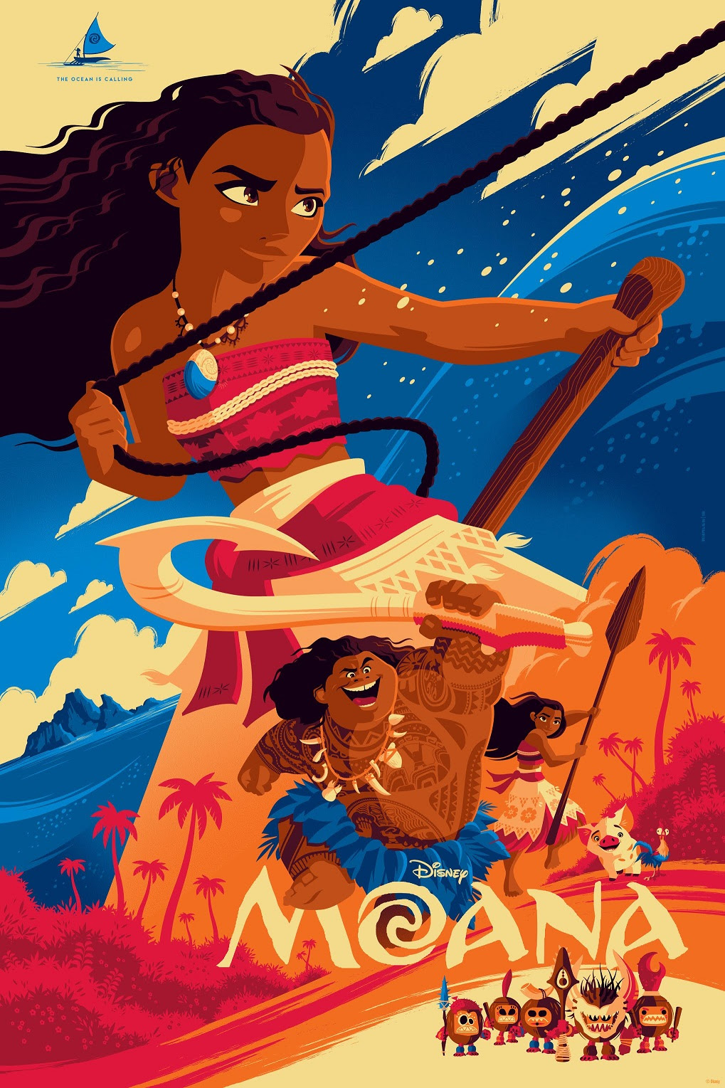 INSIDE THE ROCK POSTER FRAME BLOG: Tom Whalen Moana Poster Dawn Variant ...