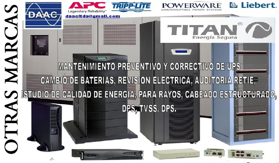 UPS TITAN ON LINE COLOMBIA DISTRIBUCION 3KVA 6KVA 10KVA BATERIAS BOGOTA