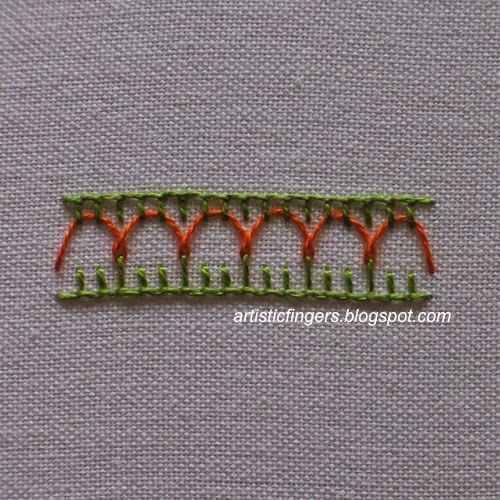 artisticfingers: Stitch tutorial - Threaded Blanket stitch