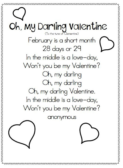 Joyful Learning In KC: Valentines Poems and Songs