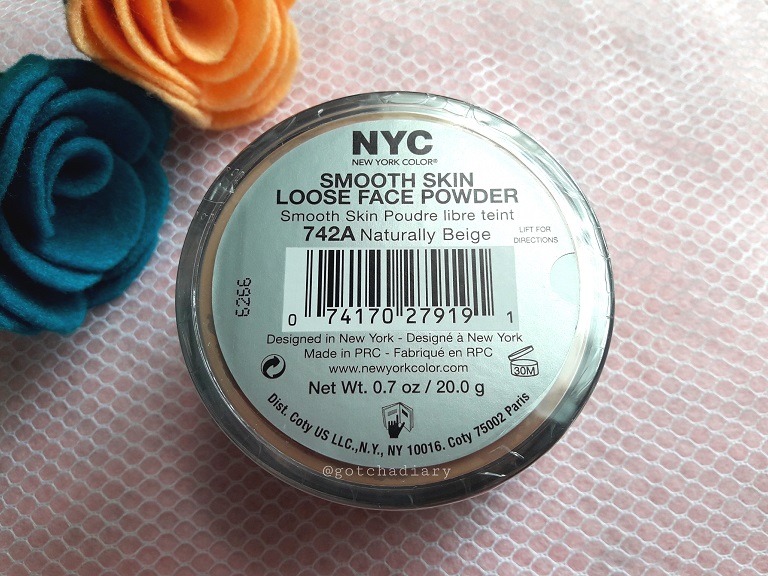 NYC SMOOTH SKIN LOOSE FACE POWDER - NATURALLY BEIGE - Gotcha Diary