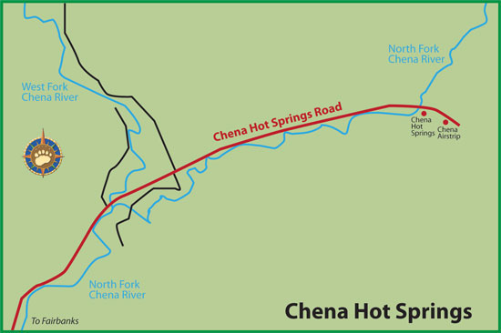 Maps of Alaska Roads By Bearfoot Guides: Map Of Chena Hot Springs In Alaska