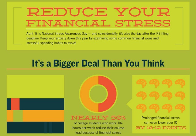 Reduce Your Financial Stress #infographic - Visualistan