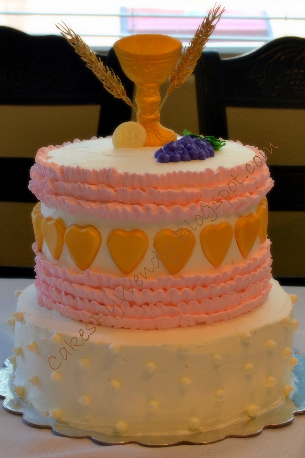 Decorating One Cake at a Time.......: First Holy Communion cake