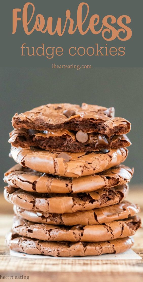 Flourless Fudge Cookies Recipe - Girls Dishes