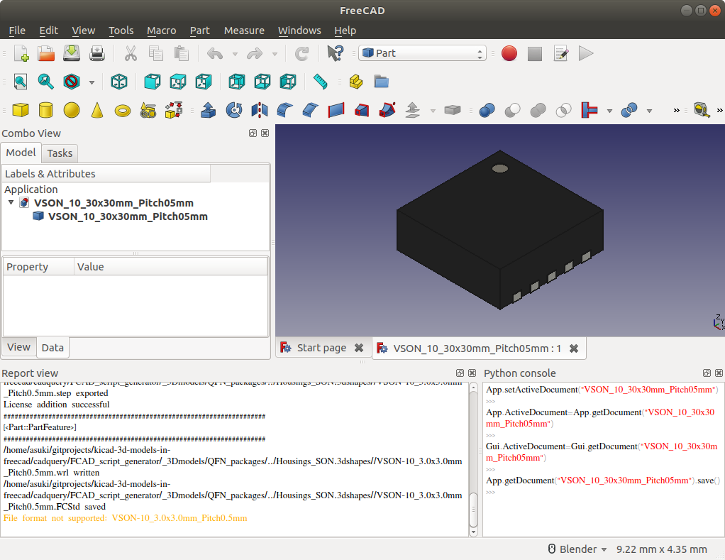 試行錯誤な日々: KiCad向けの3DオブジェクトをFreeCADのCadQueryを利用して作成する方法