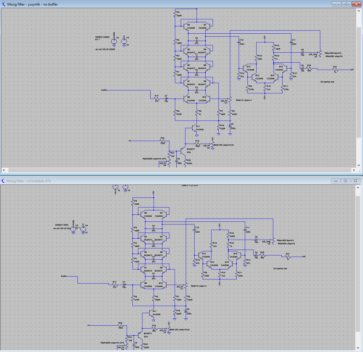 A to Synth: Minimoog filter research