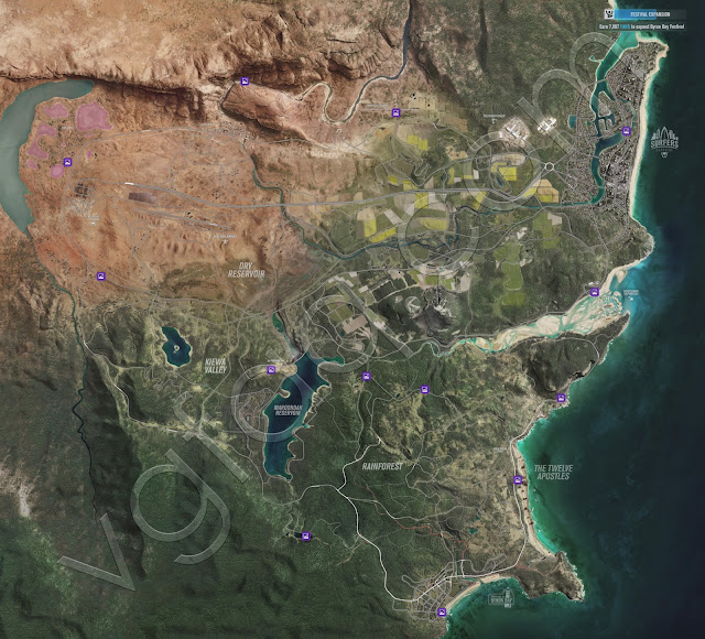 Localização de todos os pontos turísticos no Forza Horizon 3