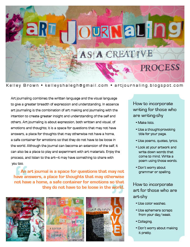 art journaling as a creative process: Downloads