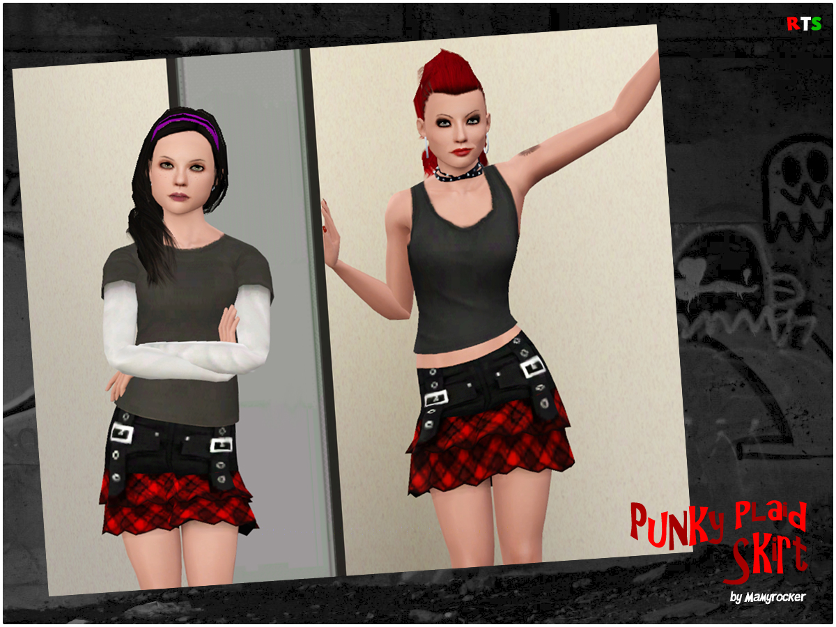 Rock The Sims Italy \m/: MINIGONNA PUNK-ROCK