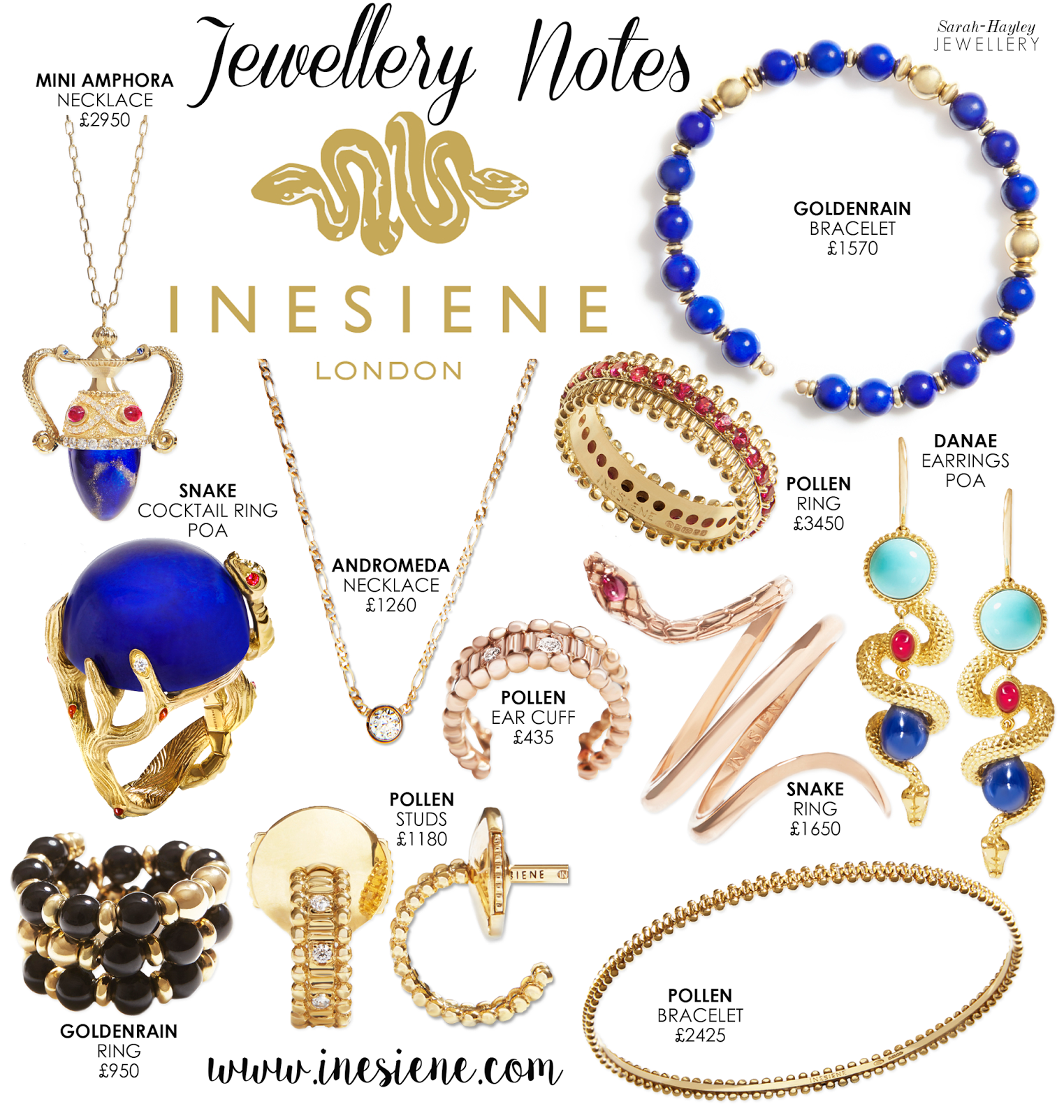 February Jewellery Notes - Inesiene Jewellery - by Sarah-Hayley Owen