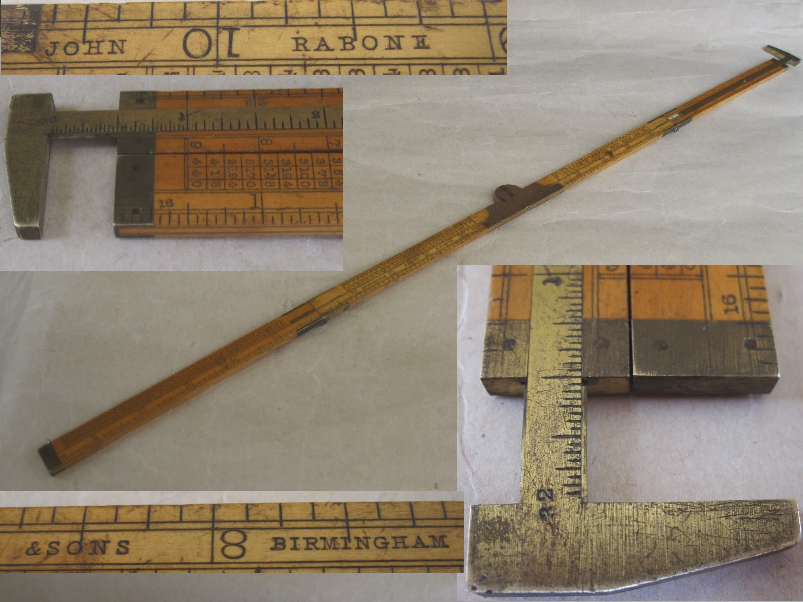 Barold's Tools: John Rabone & Sons, folding rule, Boiler makers