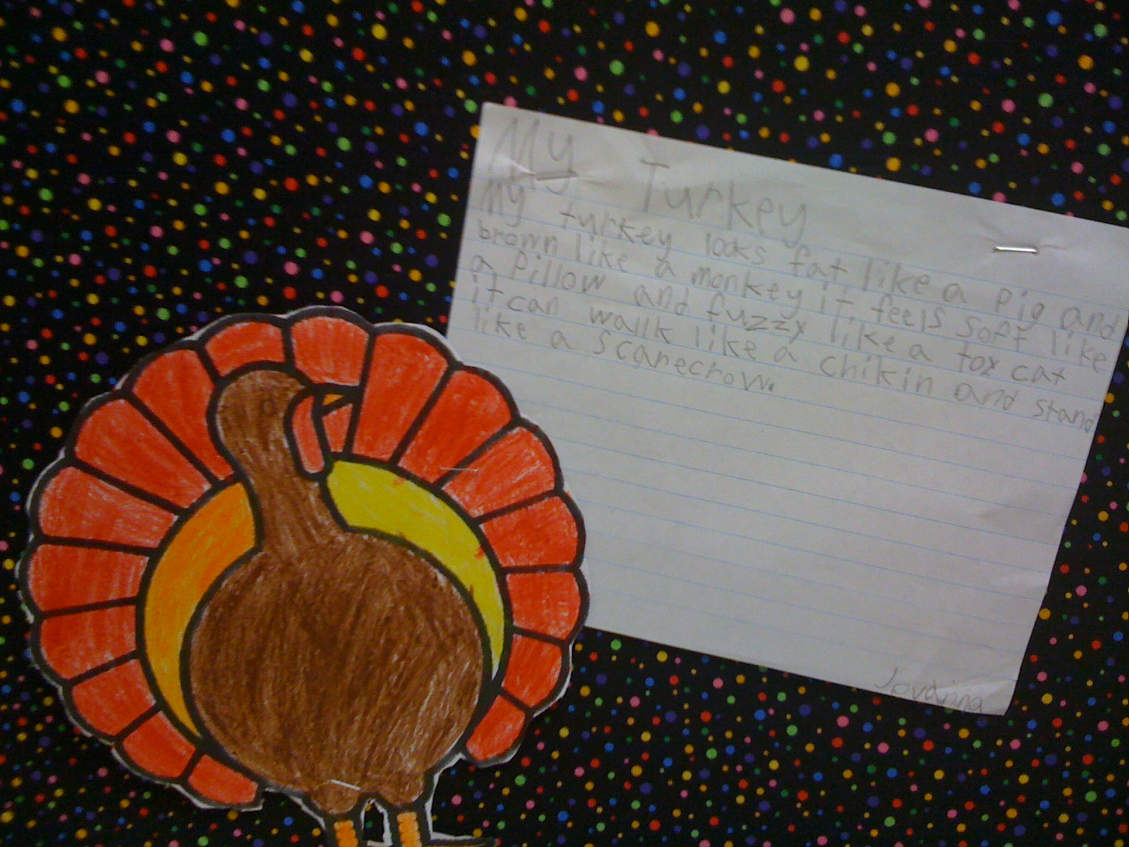 Bishop's Blackboard: An Elementary Education Blog: Turkey Descriptive ...