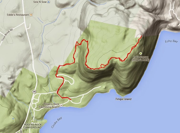 Off on Adventure: Rogers Rock - Lake George Wild Forest - 1/17/15