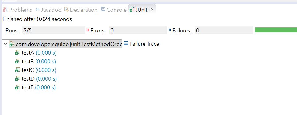 JUnit 4 Test Execution Order Example JUnit 4 Test Execution Order Example