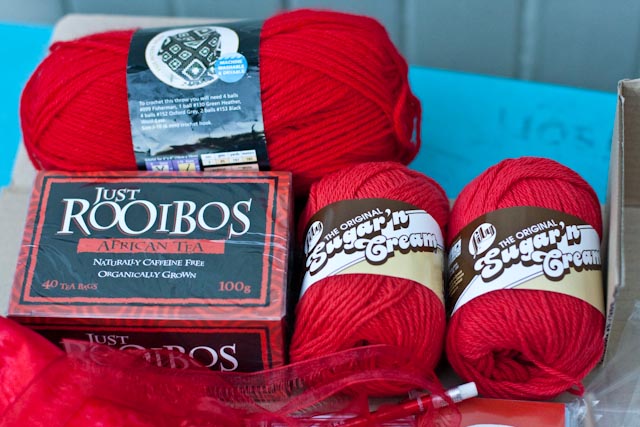 create: A box full of red stuff