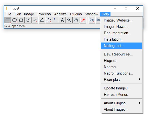 My imageJ: Mailing List ตัวเลือกในโปรแกรม ImageJ สำหรับ เปิด ImageJ ...