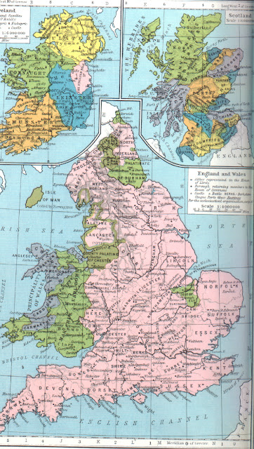 Britain Historic Map - Britain 1250-1450