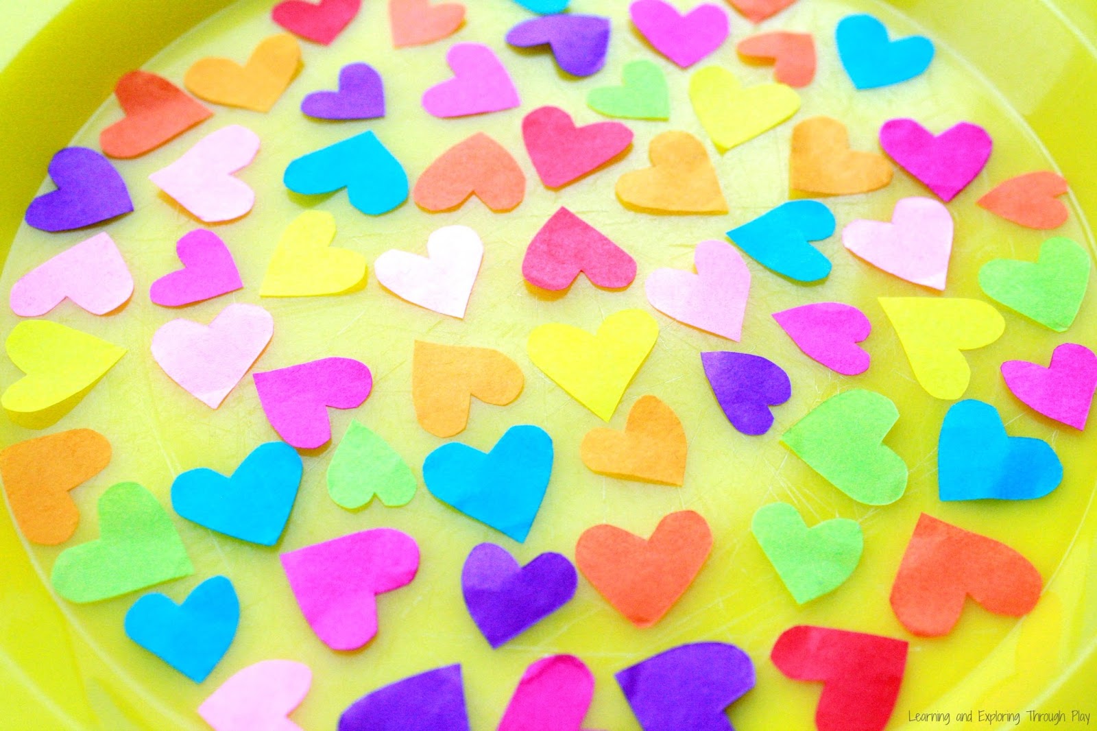 Learning and Exploring Through Play: Recycled Heart Suncatchers